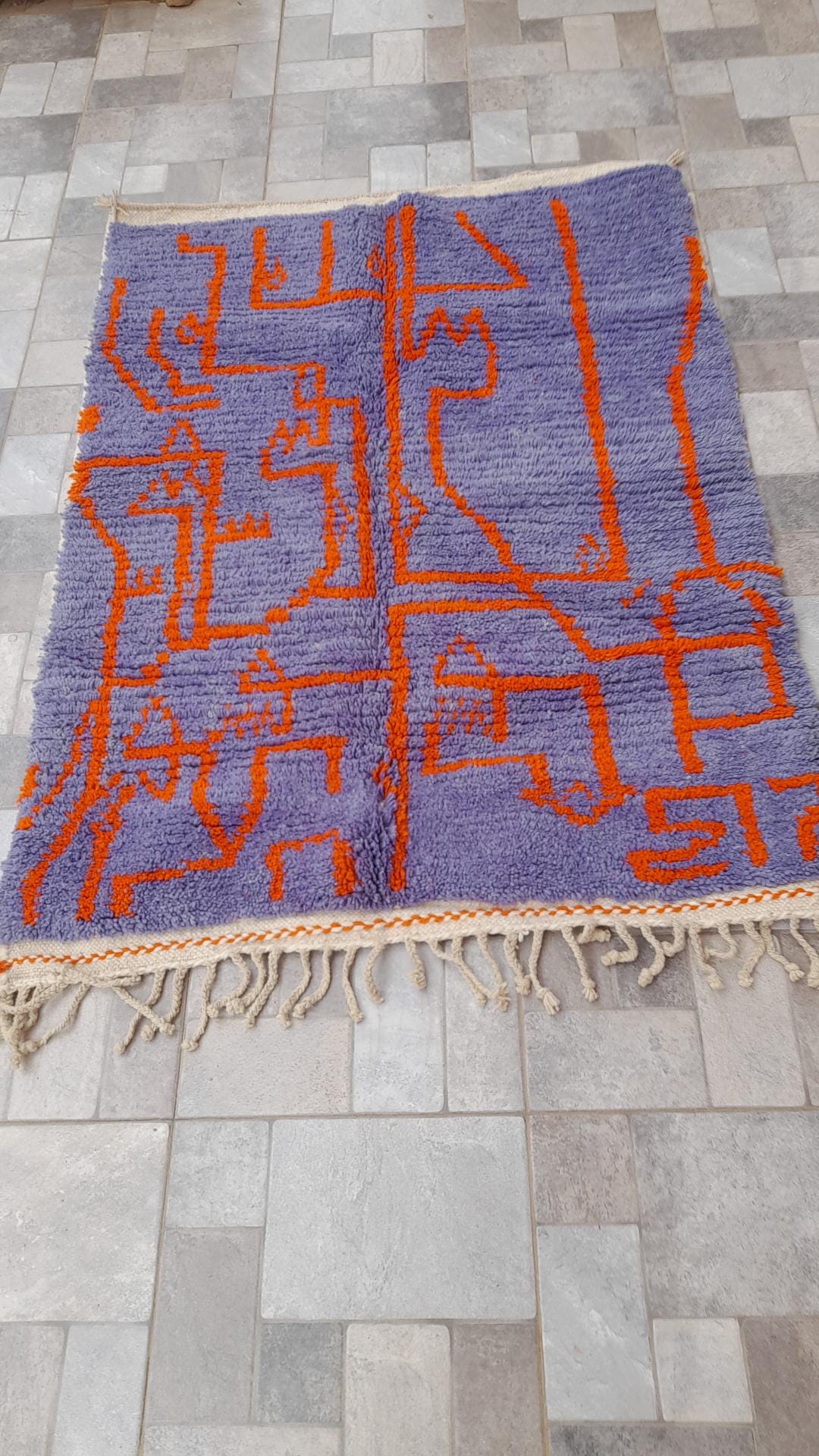 Blue Berber Moroccan Rug: Custom Handmade Wool Rug - Etsy