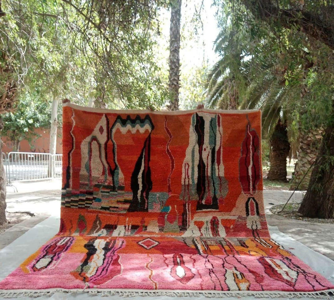 Moroccan Handmade Rug ,beni Ourain Style Morocco Wool Berber Rug ...