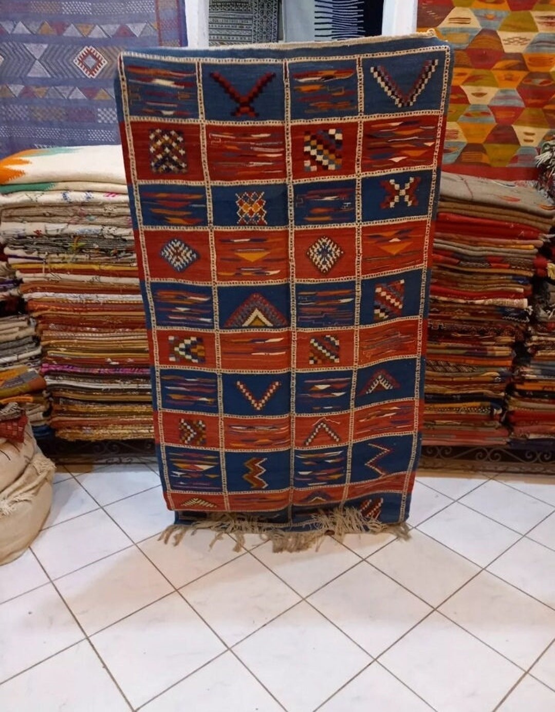 Akhnif Taznakht Maroc Tapis Berbère Authentique Vintage Atlas Style ...