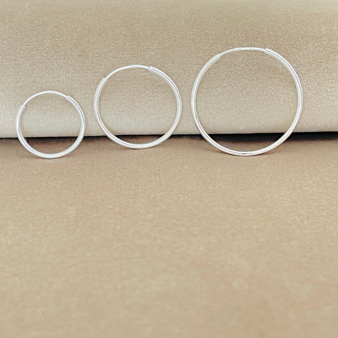 20mm Sterling Silver Endless Hoop Earrings - Hypoallergenic, Tarnish ...