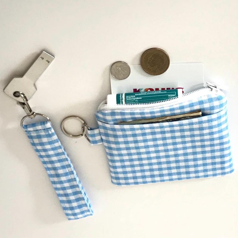 Gingham Card Wallet - Etsy