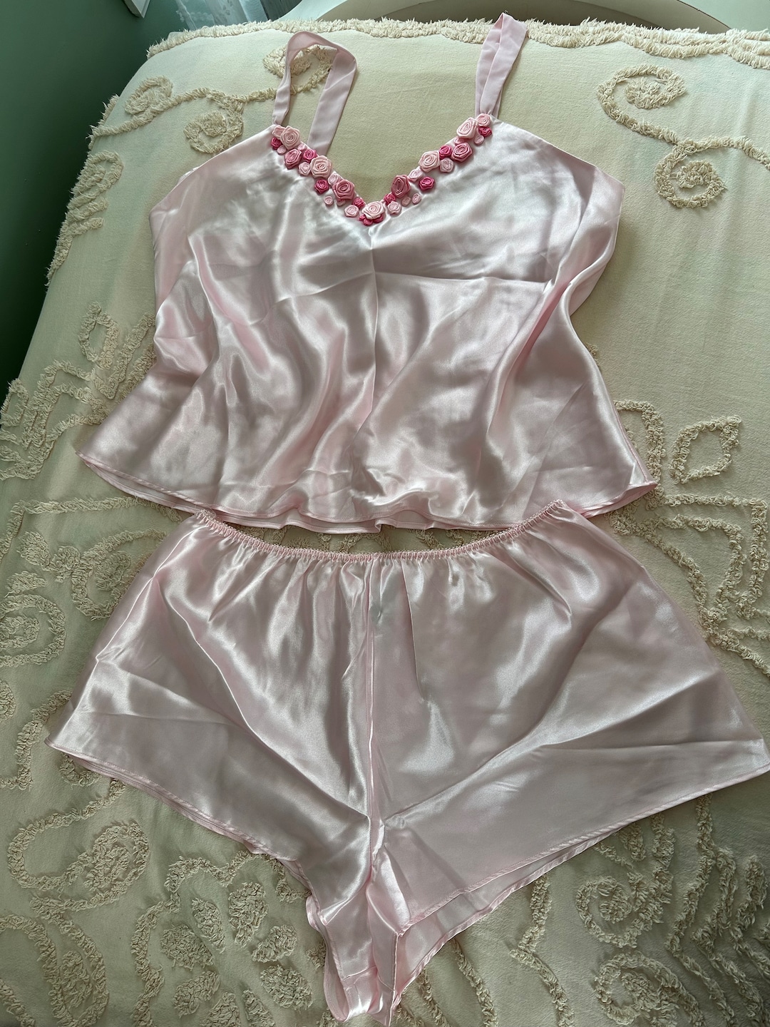 Pink Silky Short Pajamas for Spring! Barbie Pink Romantic Coquette ...