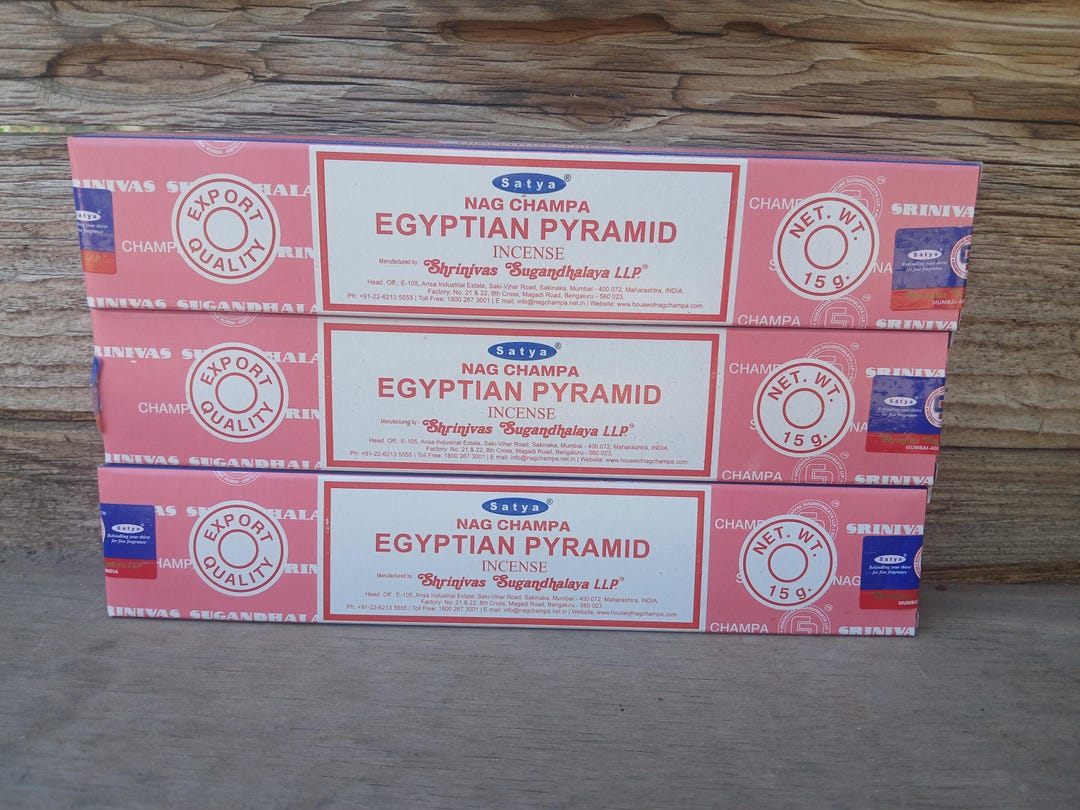 Egyptian Pyramid 3 Boxes of Stick Incense by Satya - Etsy