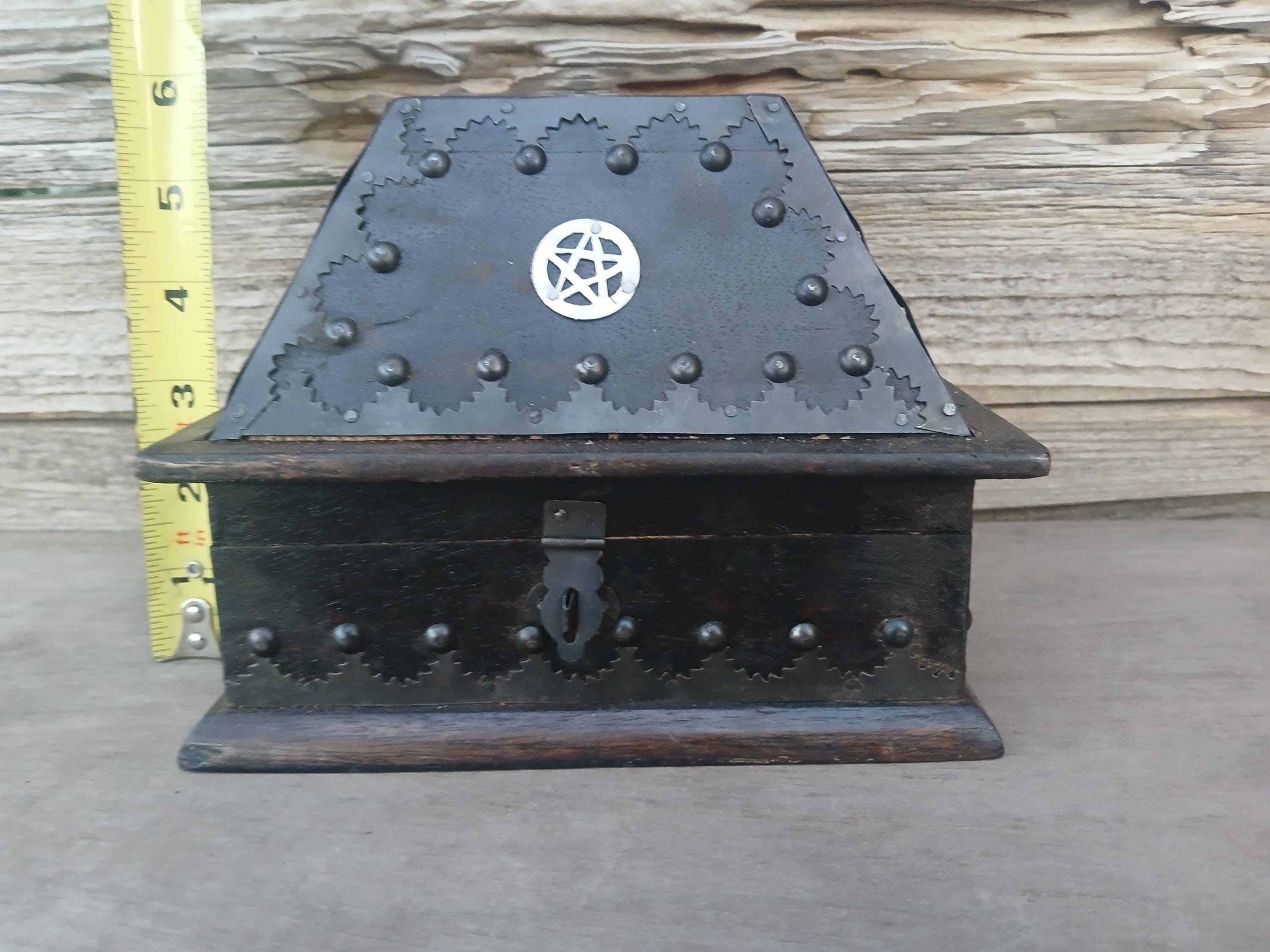 Witches Herb & Potion Storage Chest With Pentagrams - Etsy