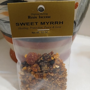 Sweet Myrrh - A Premium Charcoal Burning Resin Incense for Healing ...
