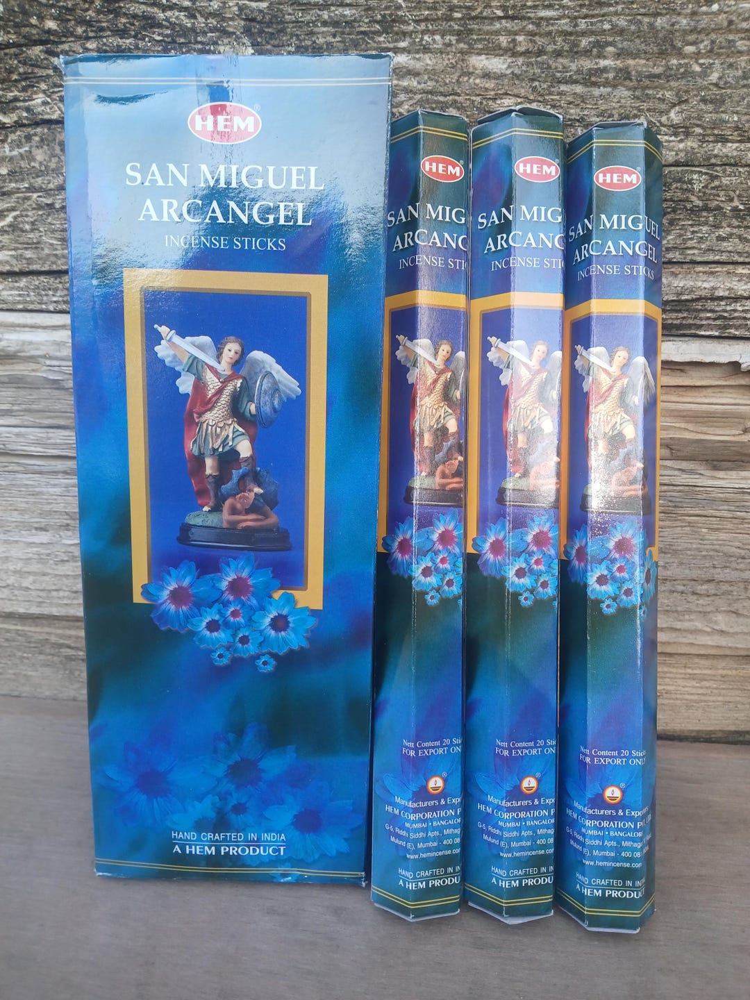 SAN MIGUEL Archangel 3 Boxes of Stick Incense by HEM 20 Sticks per Box ...