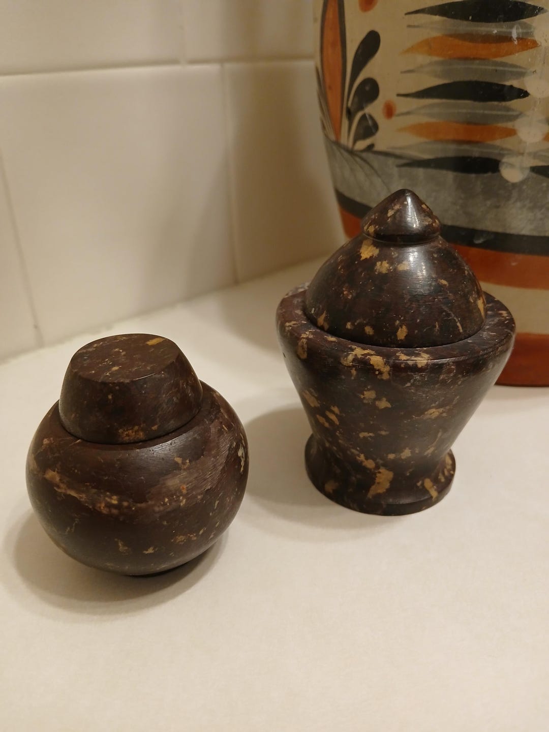 Genie Jars - Made From Natural Soapstone! Set of 2 Jars! - Etsy