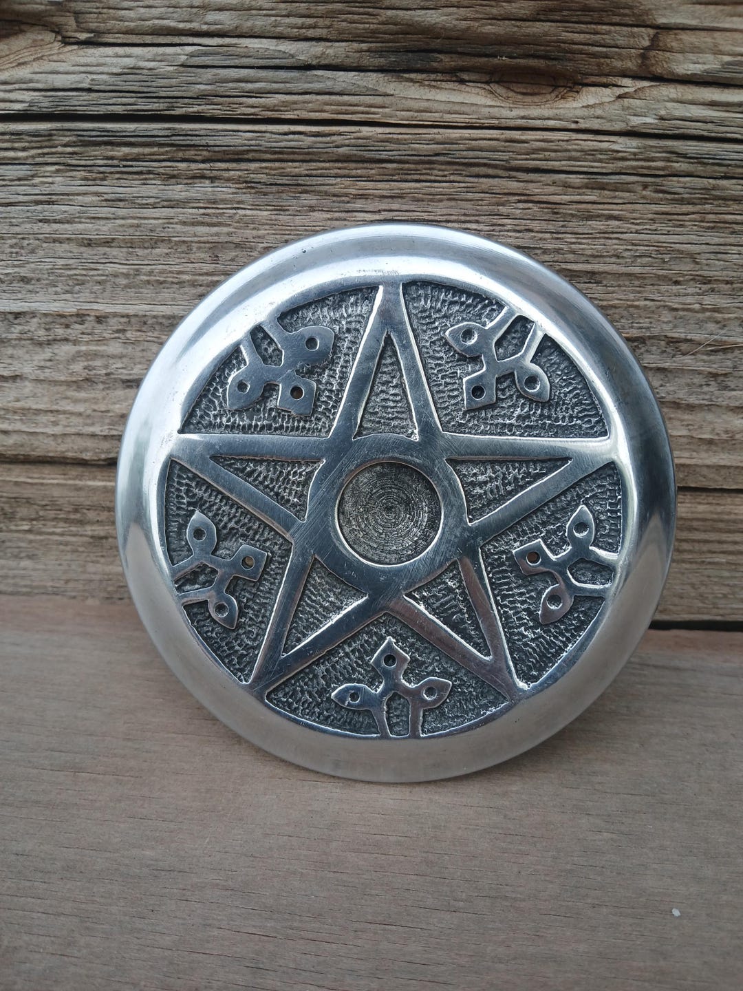 Pentagram Aluminum Altar Tile Cone & or Stick Incense Burner - Etsy