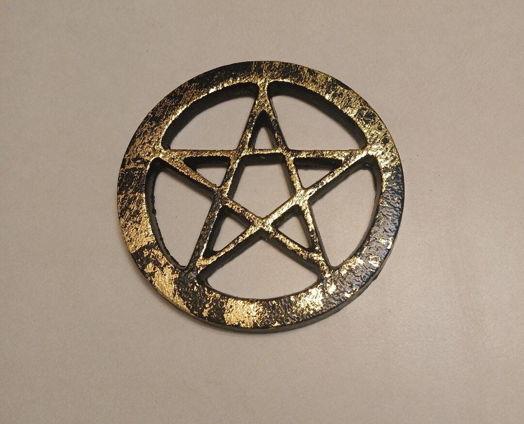 Pentagram 4" Metal Altar Tile - Etsy