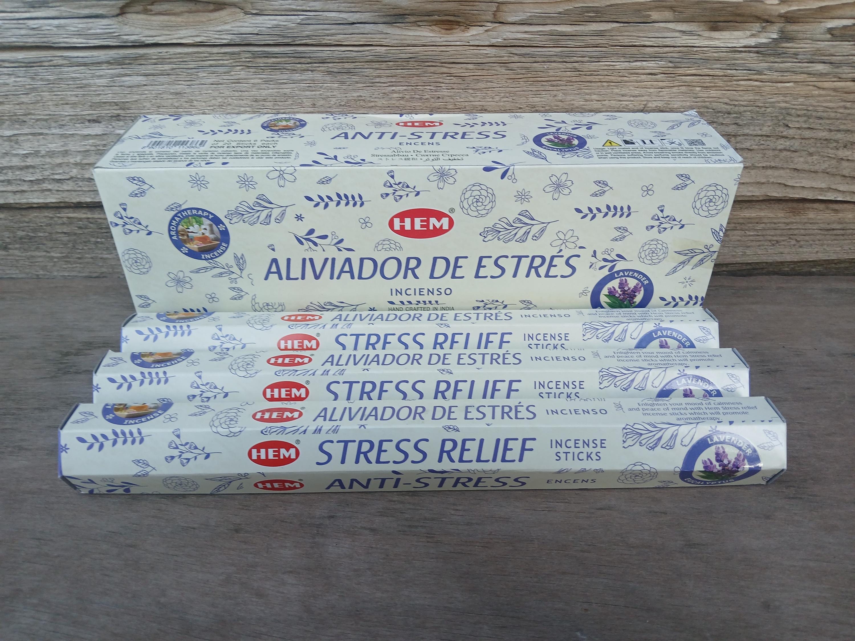 STRESS RELIEF 3 Boxes of Stick Incense by HEM 20 Sticks per Box! 60 ...