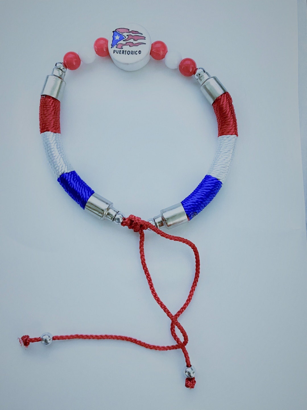 Handmade Puerto Rico Flag Bracelet - Etsy