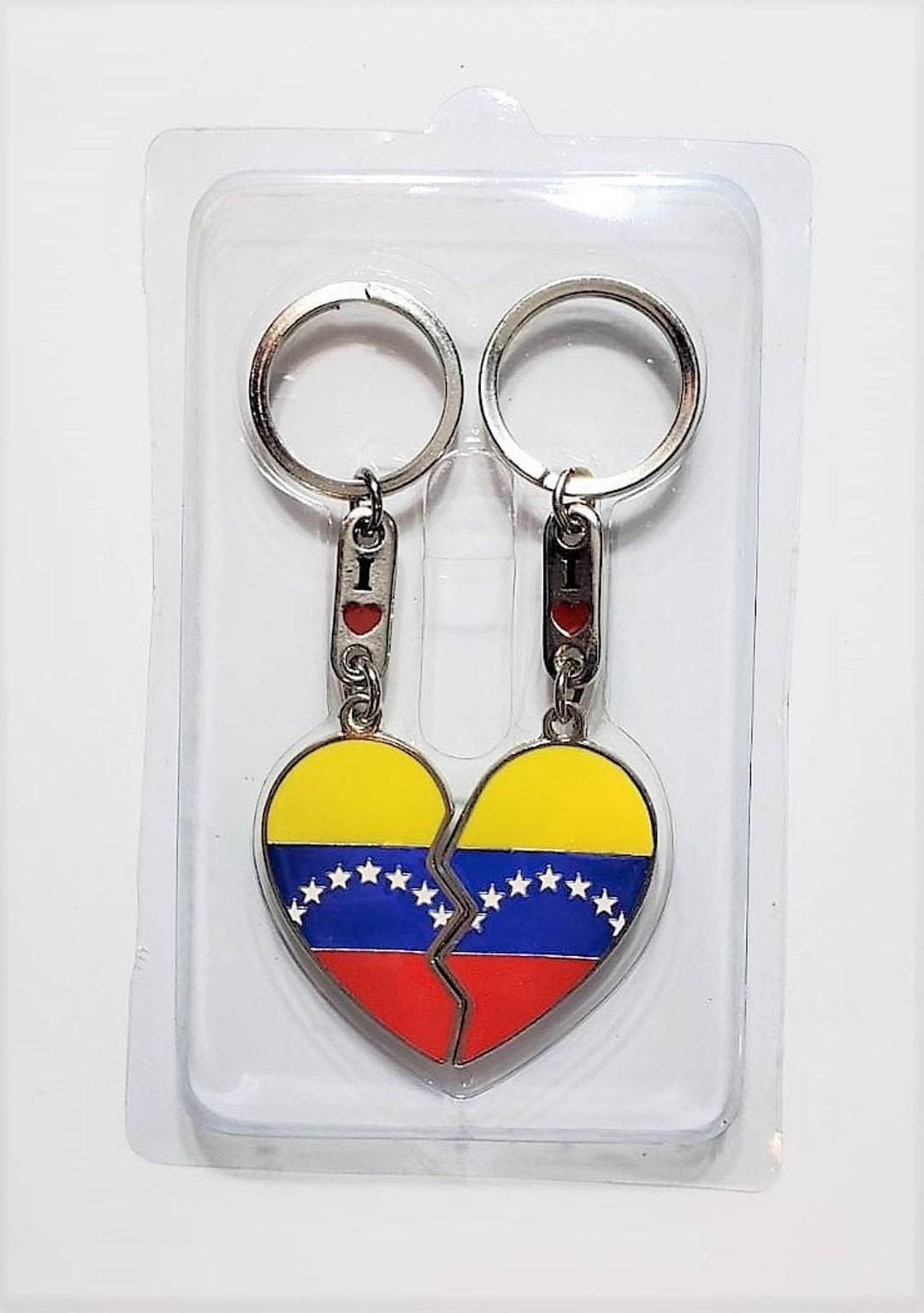 Venezuela Flag Keychain Heart Set - Etsy UK