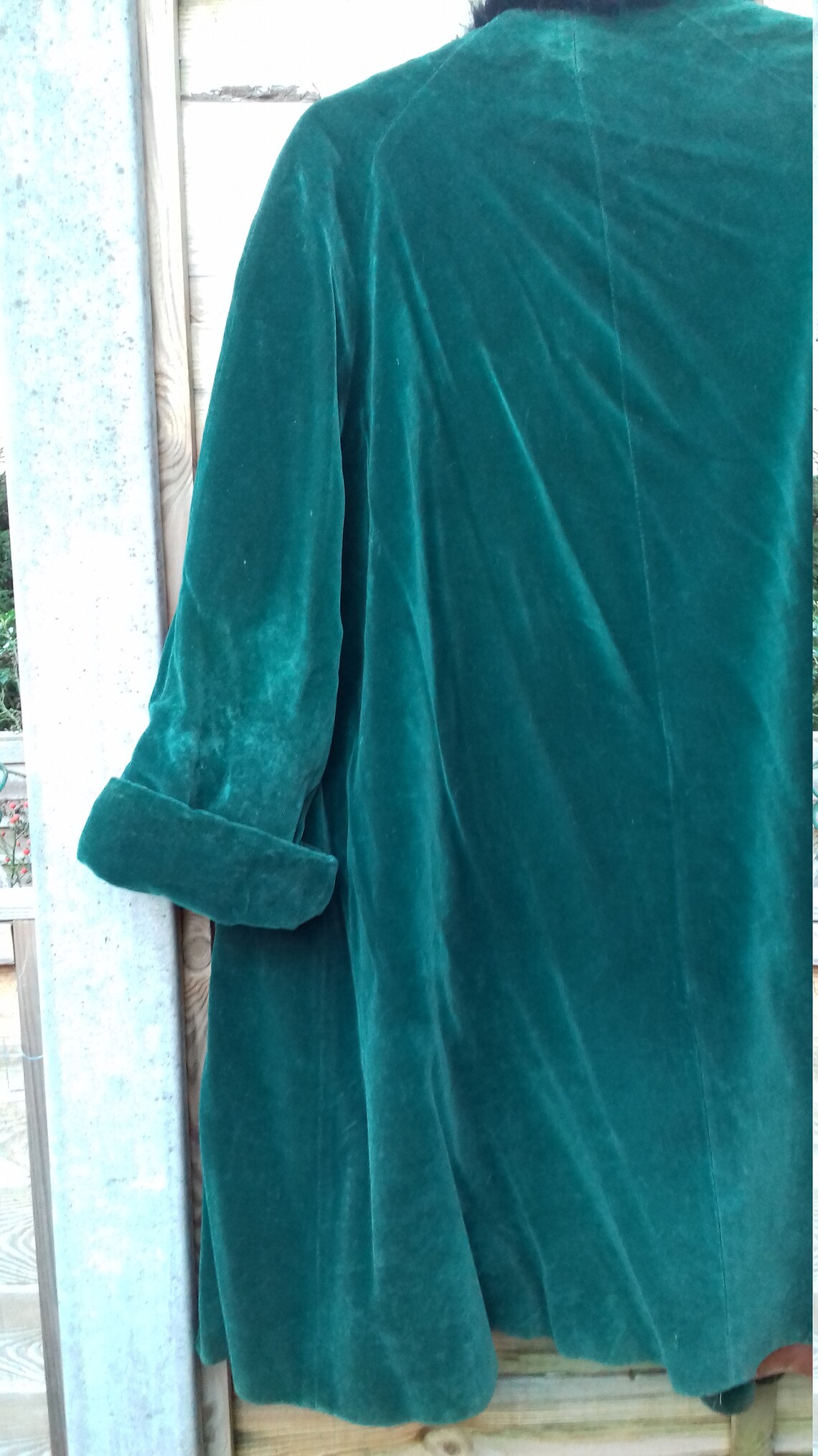 Smaragdgrün, original Samt Vintage Mantel, Vintage Mantel, grüner Samt ...