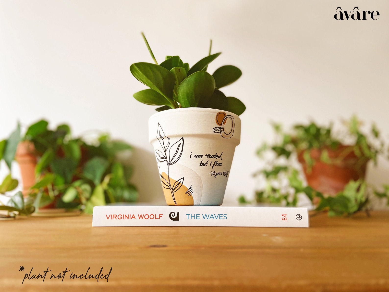 Hand Painted Planter Botanical Earthy Terracotta Pot - Etsy