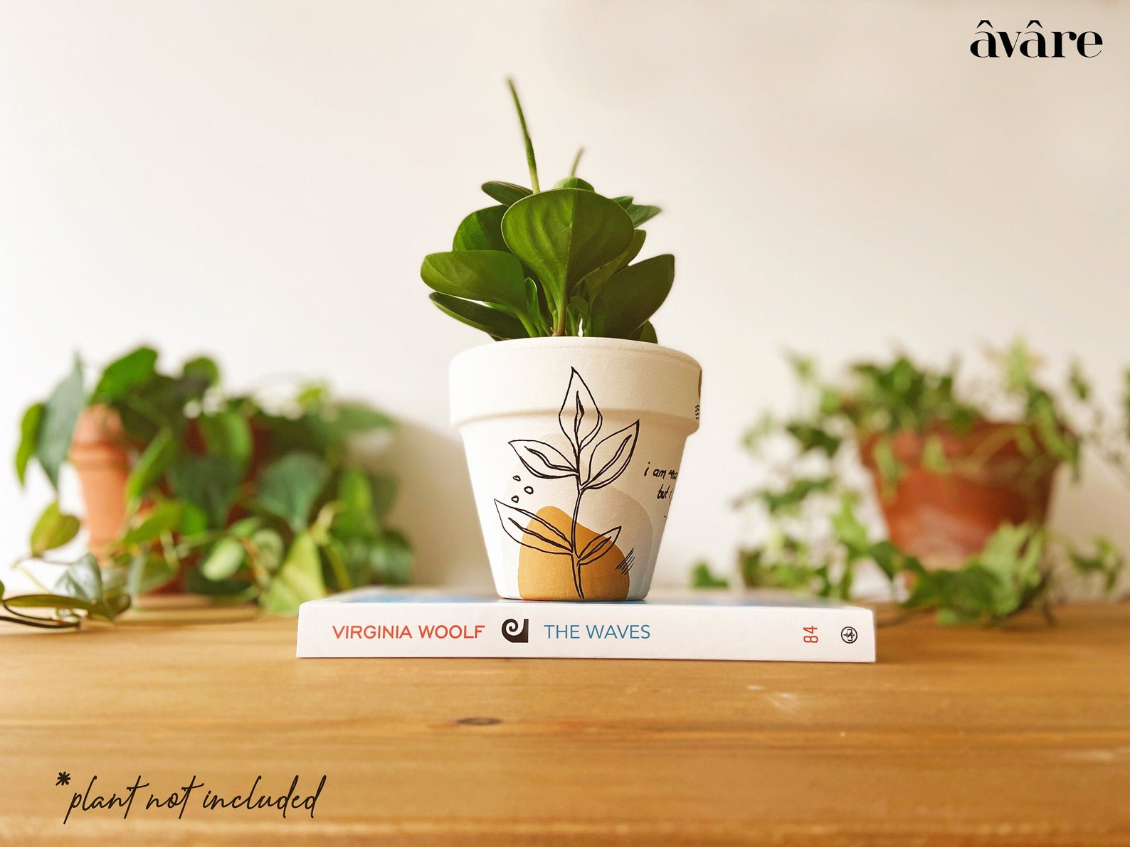 Hand Painted Planter Botanical Earthy Terracotta Pot - Etsy