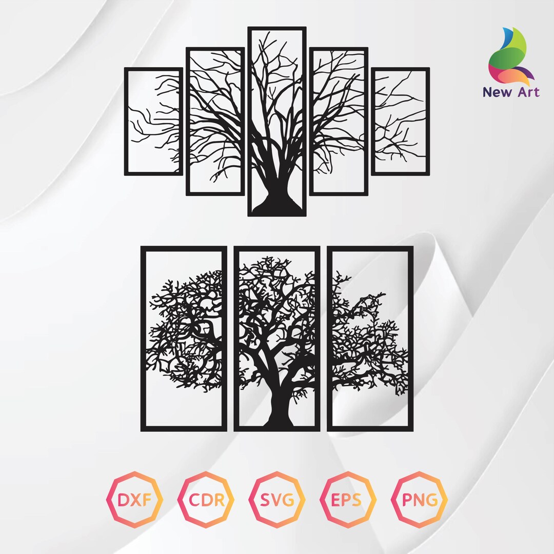 TREE FRAMEWORKS, Vector Files, for Laser Cut, Cnc, Digital Files Cdr ...