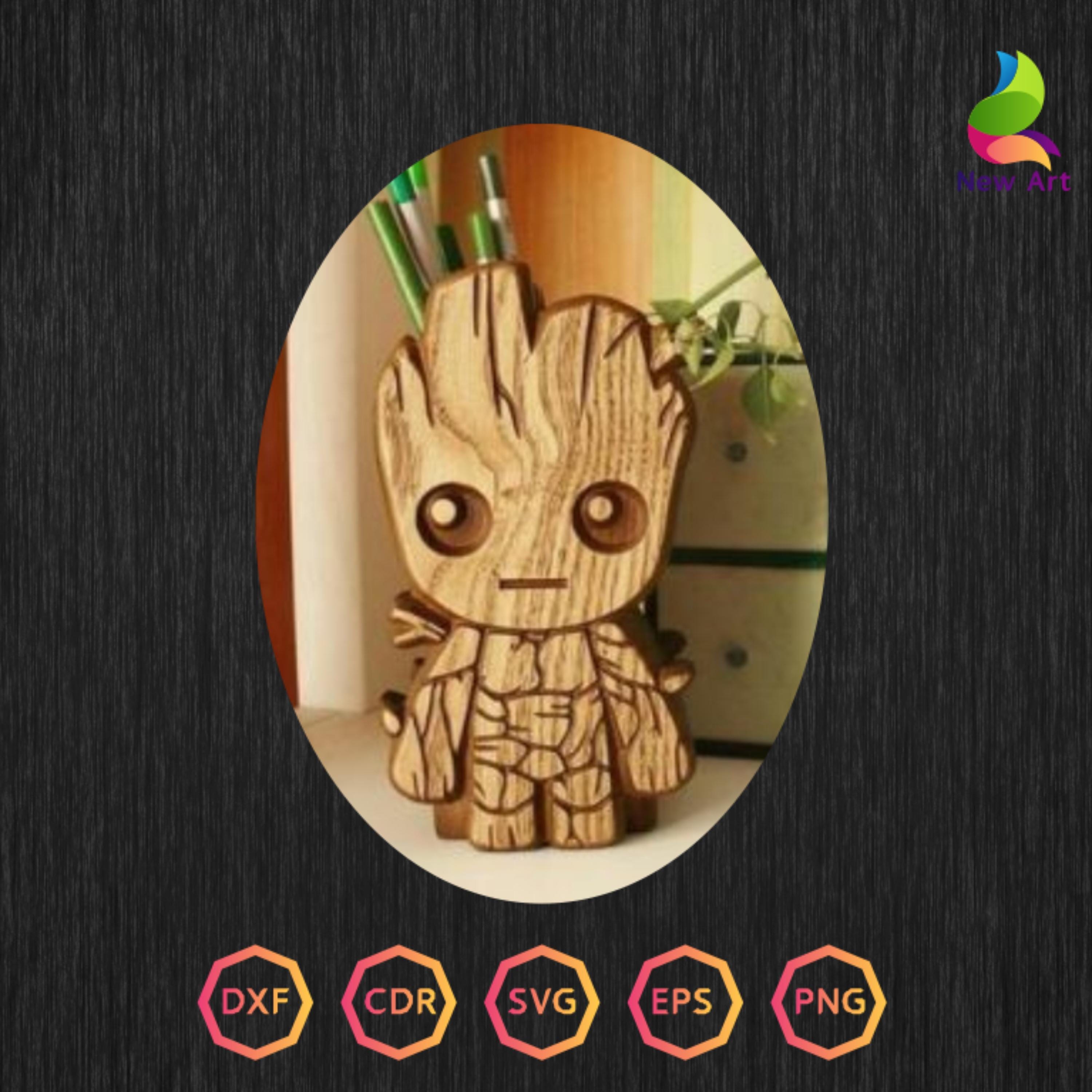 Groot, Vector Files, for Laser Cut, Cnc, Digital Files Cdr, Dxf, Eps ...