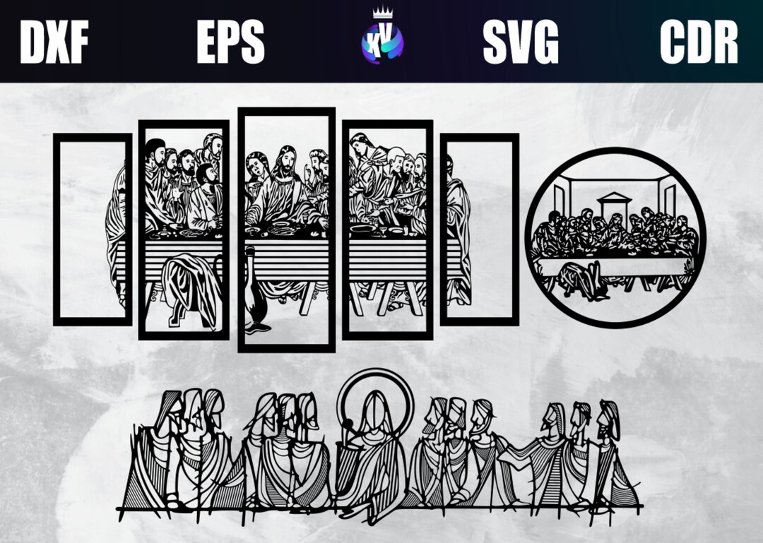 HOLY SUPPER, RELIGION, jesus, vector files, for laser cut, cnc, digital ...
