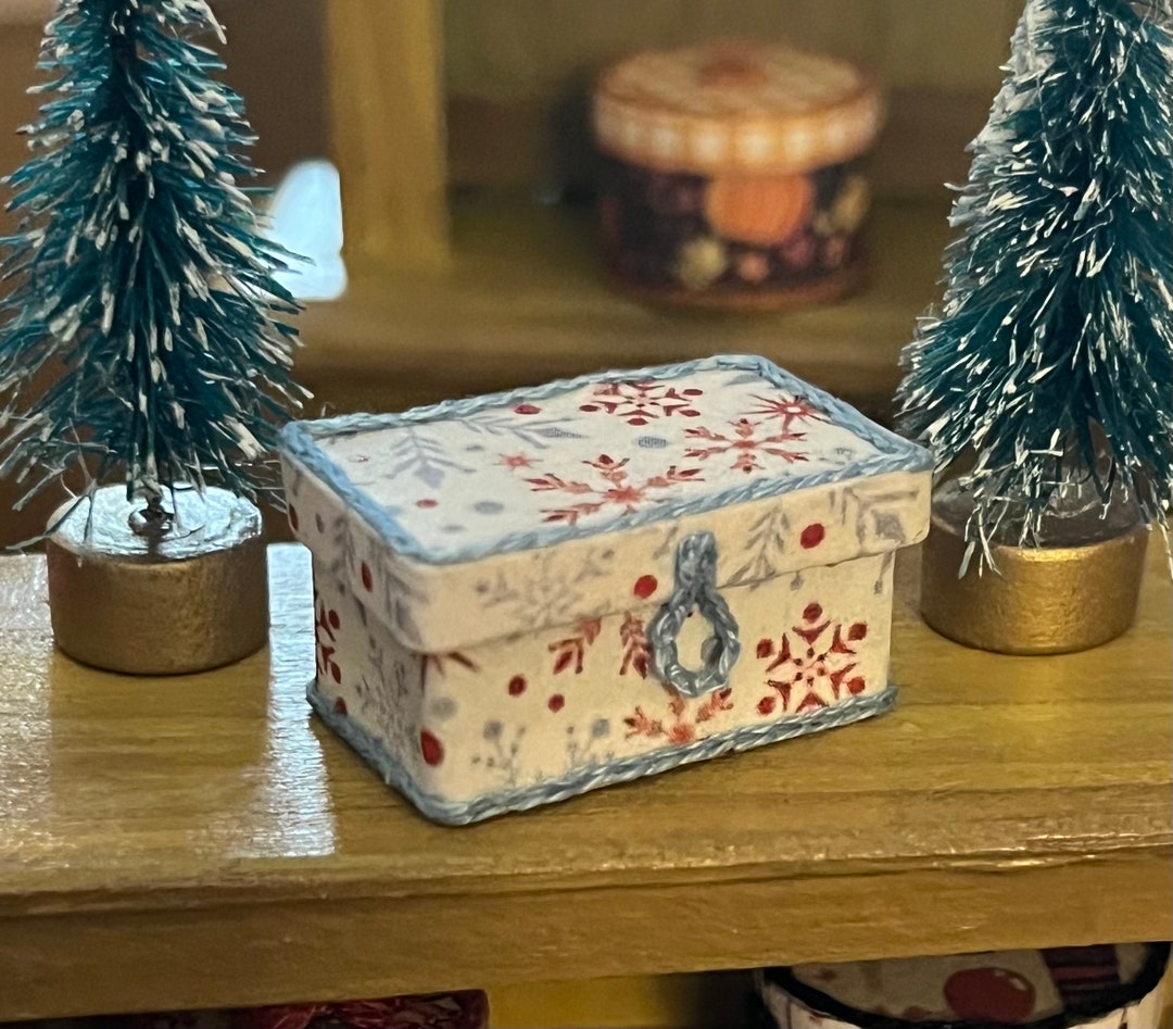 Miniature Dollhouse Decorative Paper Box, 1:12 Scale, Boite Decorative ...