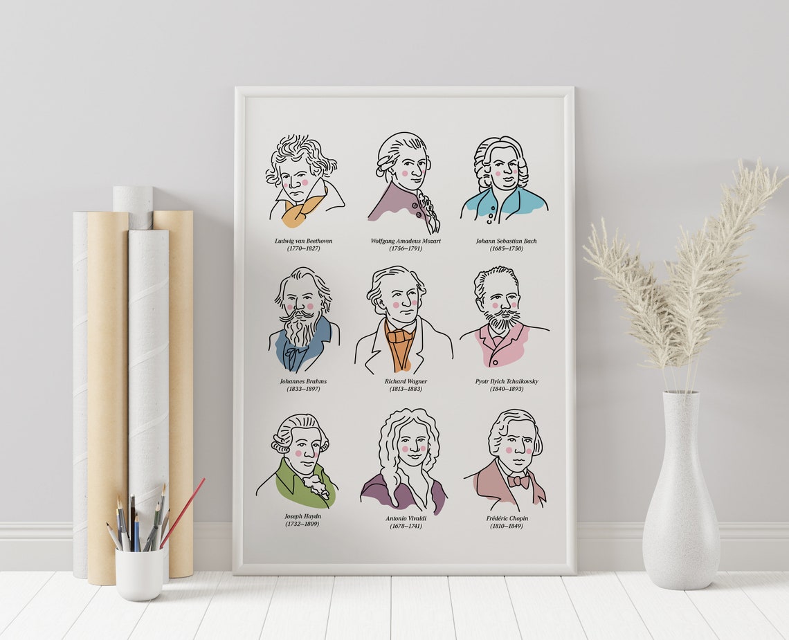 Classical Composers Poster Classical Music Music Poster - Etsy