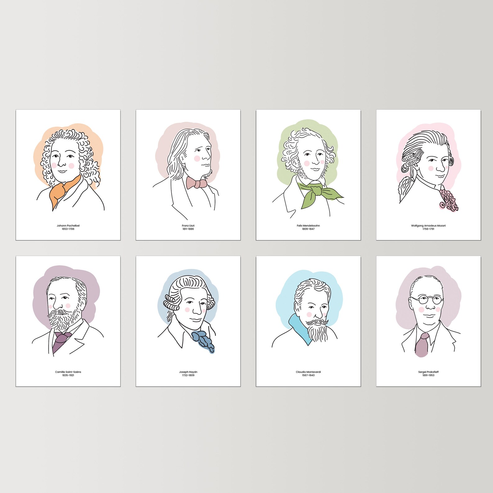 Classical Composers Poster Set: Music Classroom Decor (digital Download ...