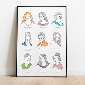 Female Classical Composers Poster, Classical Music, Music Poster, Music ...