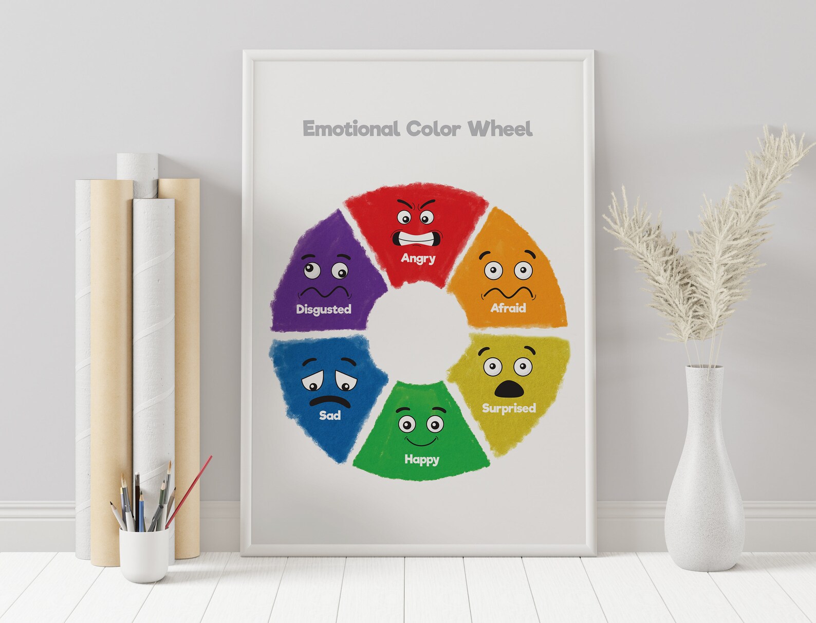 Emotions Color Wheel Poster: Feelings Chart, Montessori Printable ...