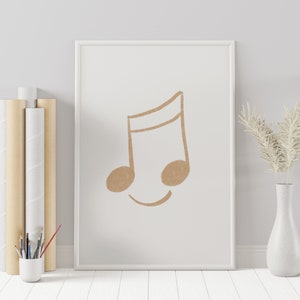 Happy Music Note Music Classroom Decor Music Poster - Etsy