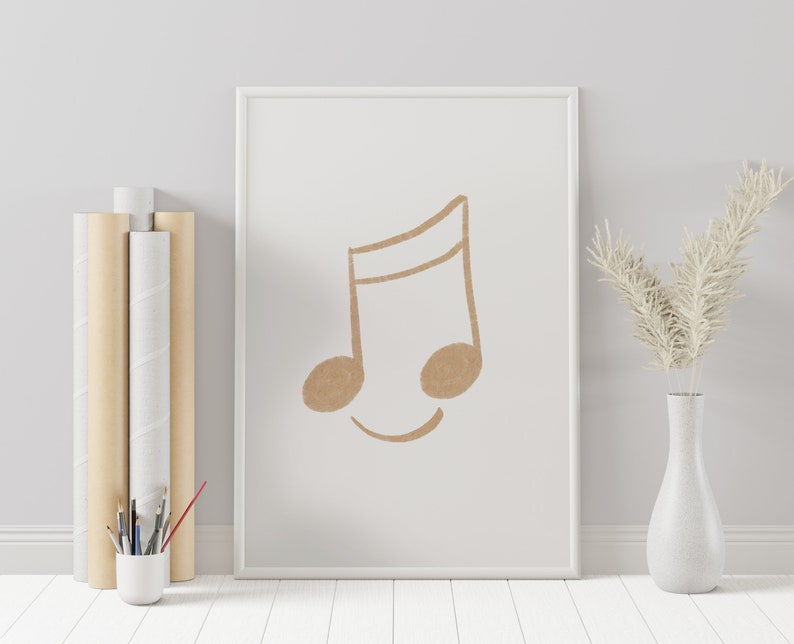 Happy Music Note Music Classroom Decor Music Poster - Etsy