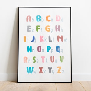 Alphabet Poster ABC Print Printable Educational Wall Art - Etsy