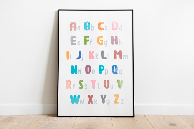 Alphabet Poster ABC Print Printable Educational Wall Art - Etsy