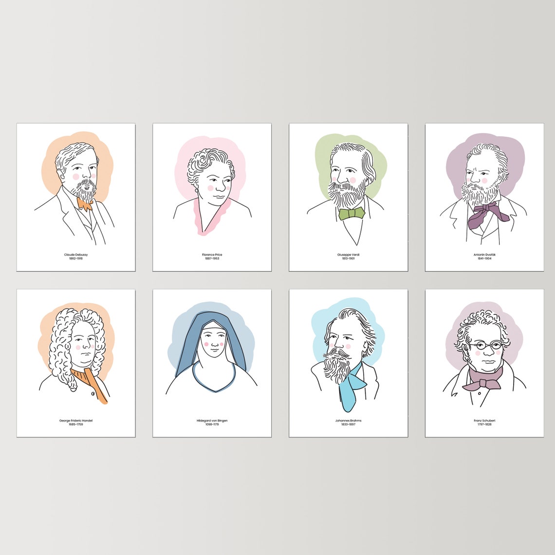 Classical Composers Poster Set: Music Classroom Decor (digital Download ...