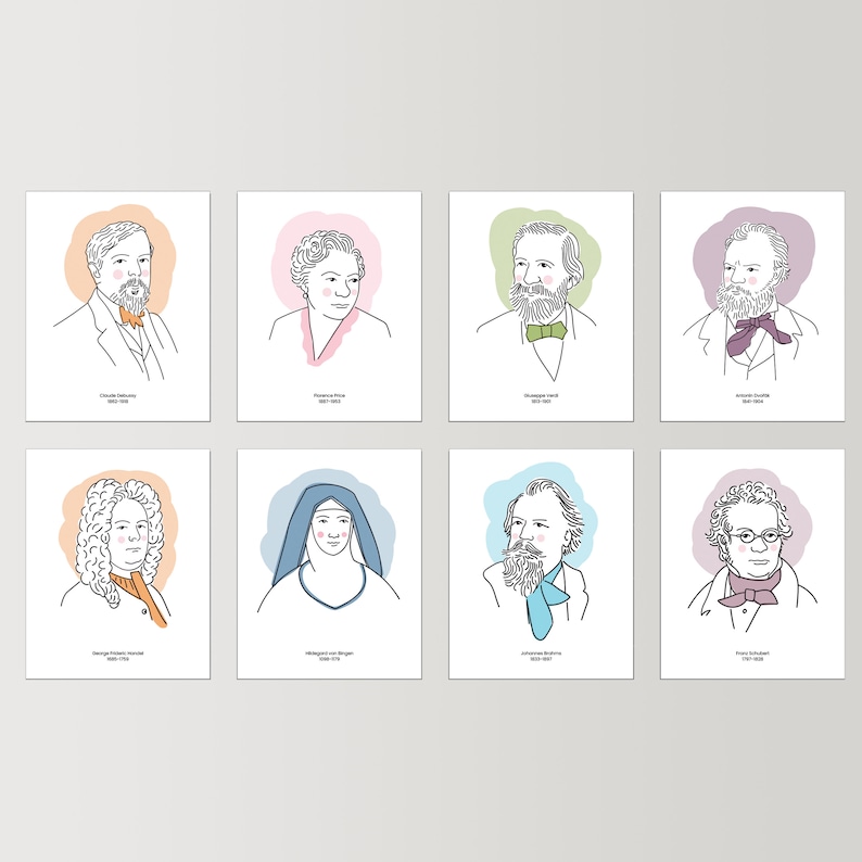 Classical Composers Poster Set: Music Classroom Decor (digital Download ...