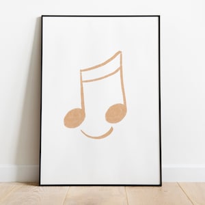 Happy Music Note Music Classroom Decor Music Poster - Etsy