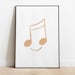 Happy Music Note Music Classroom Decor Music Poster - Etsy