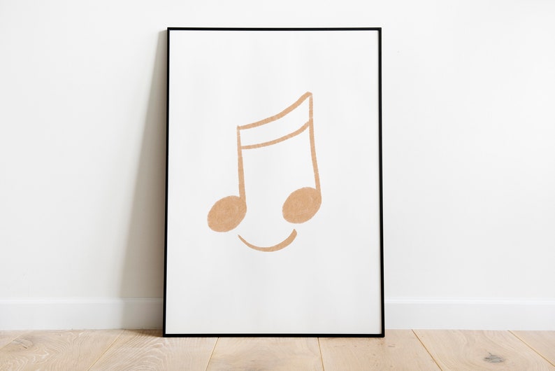 Happy Music Note Music Classroom Decor Music Poster - Etsy