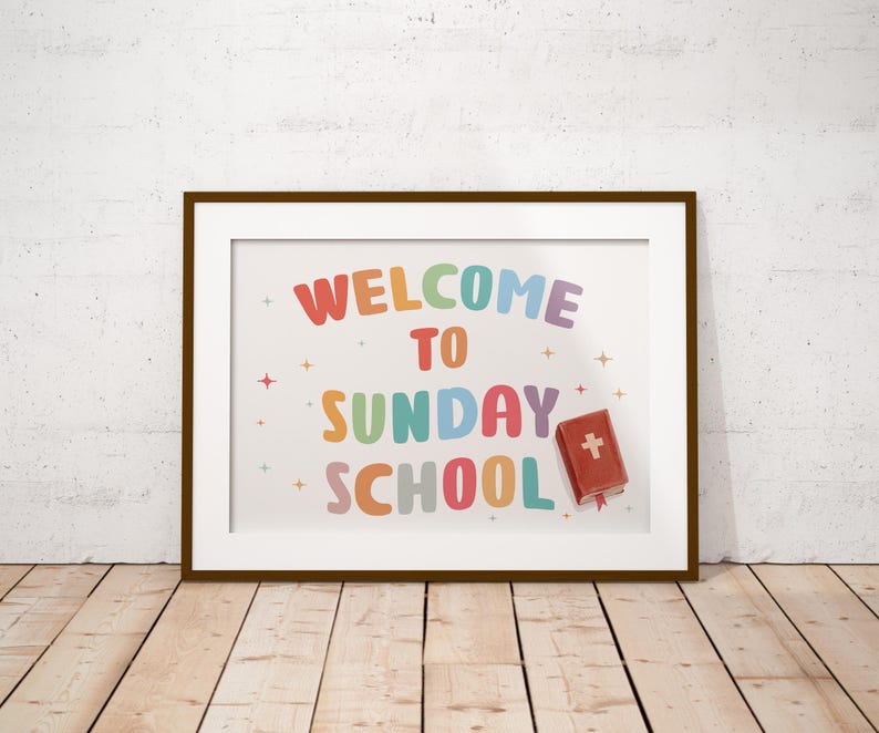 Welcome to Sunday School Print: Nursery Bible Verse Art (digital ...