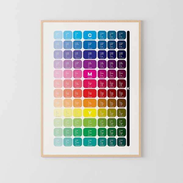 Colour Chart With Hex Code - Etsy