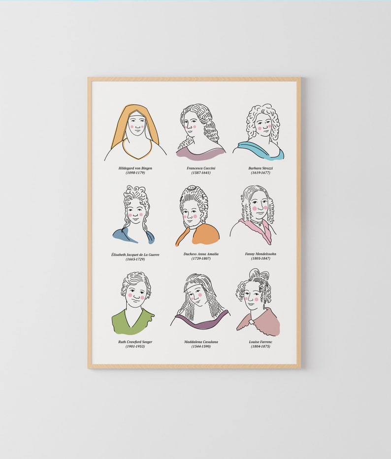 Female Classical Composers Poster Classical Music Music - Etsy