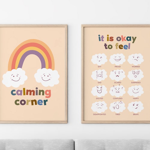 Calming Corner It is Okay to Feel Educational Posters - Etsy