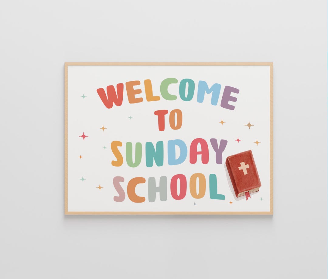 Welcome to Sunday School Print: Nursery Bible Verse Art (digital ...