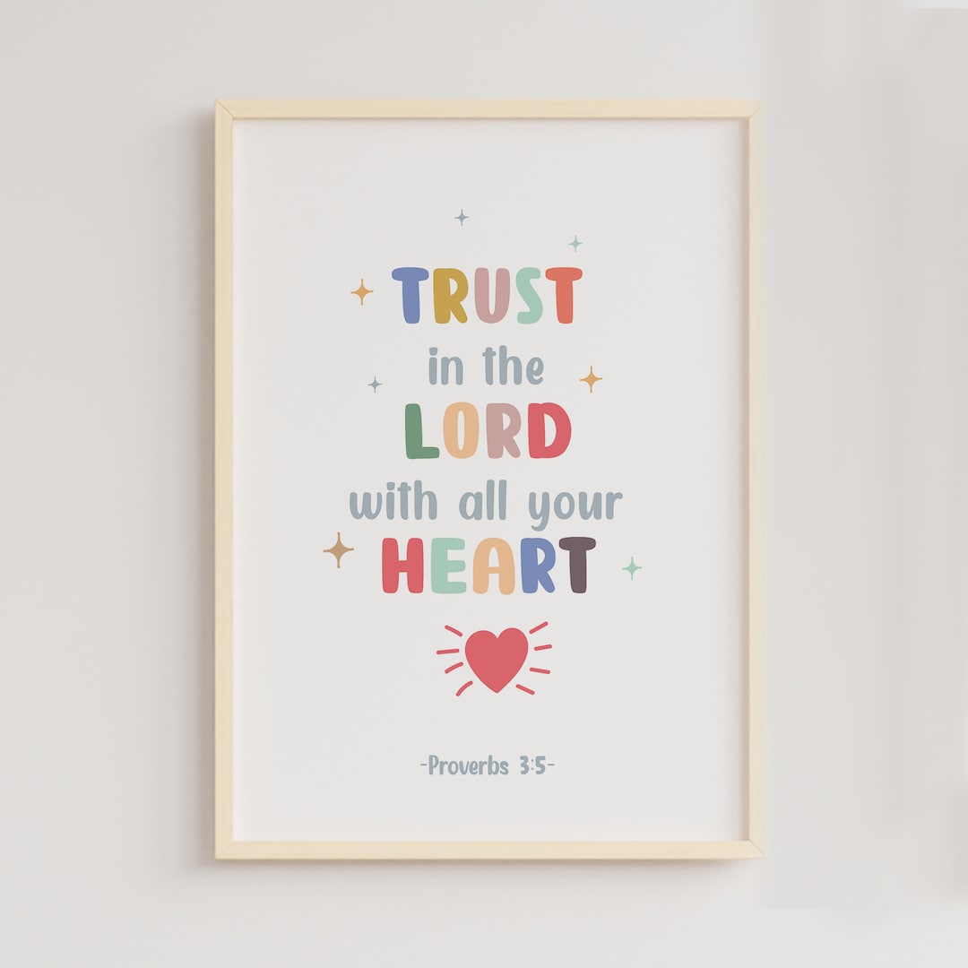 Kids Bible Verse, Christian Classroom, Church, Sunday School Decor ...