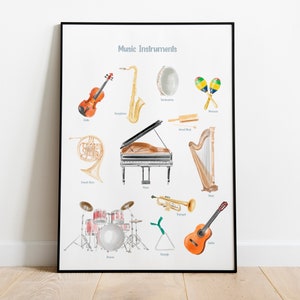 Music Instruments Poster, Classical Music Instruments, Montessori ...