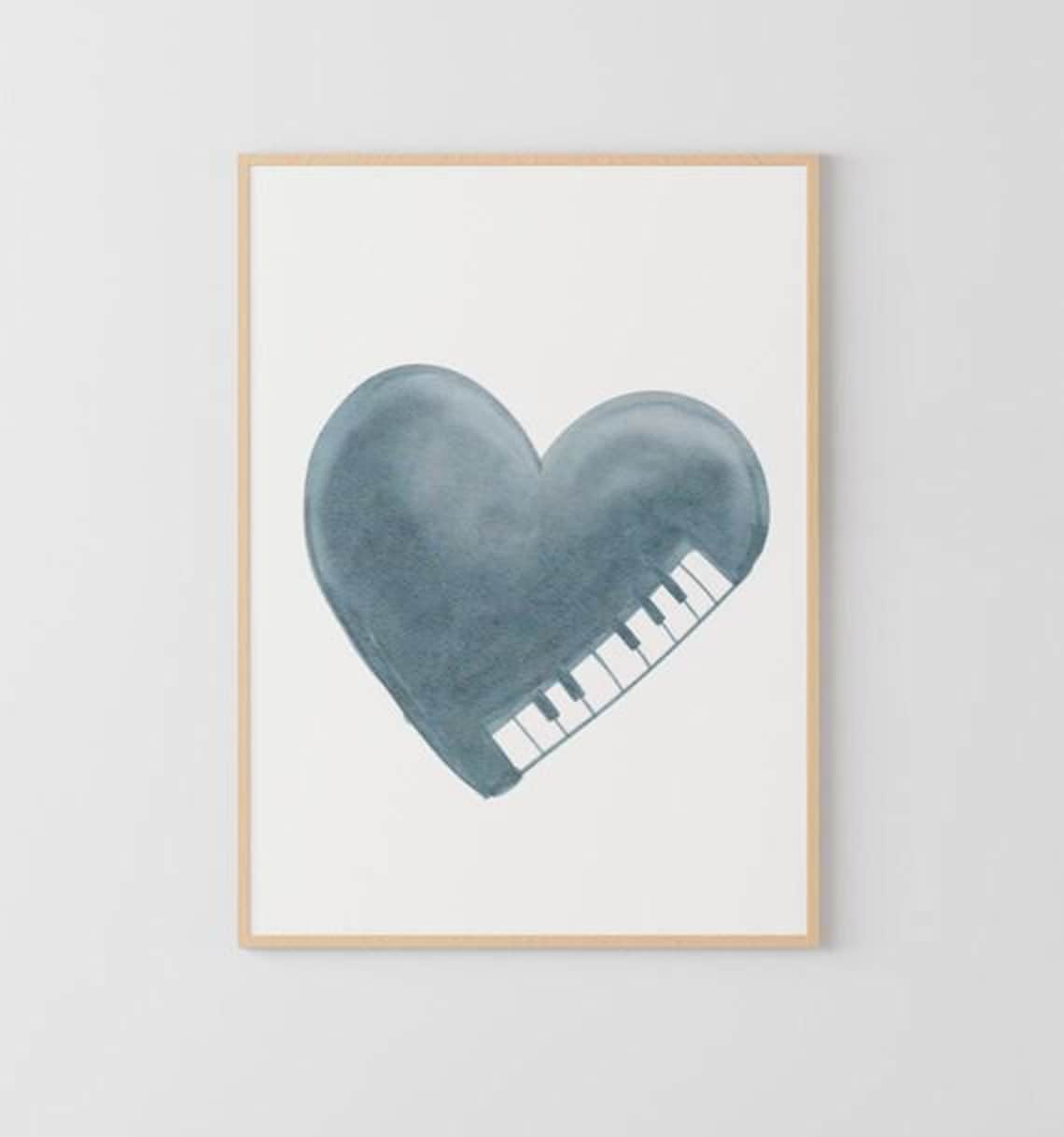Piano Inspiration Poster, Printable Music Room Decor, Inspirational ...