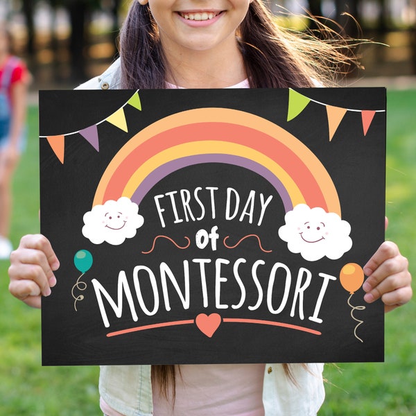 First Day Montessori Signs - Etsy