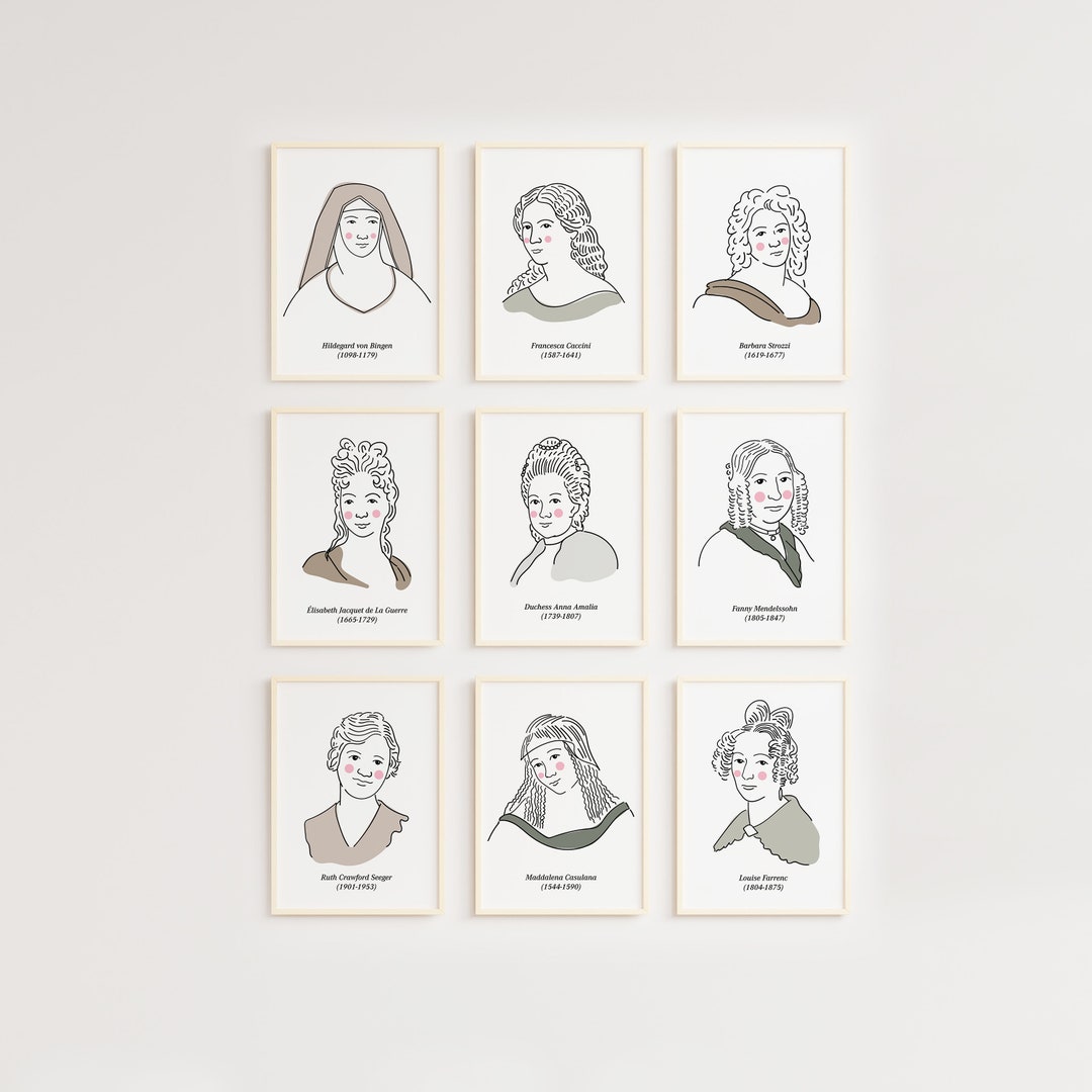 Female Composers Poster Set: Music Classroom Art (digital Download) - Etsy