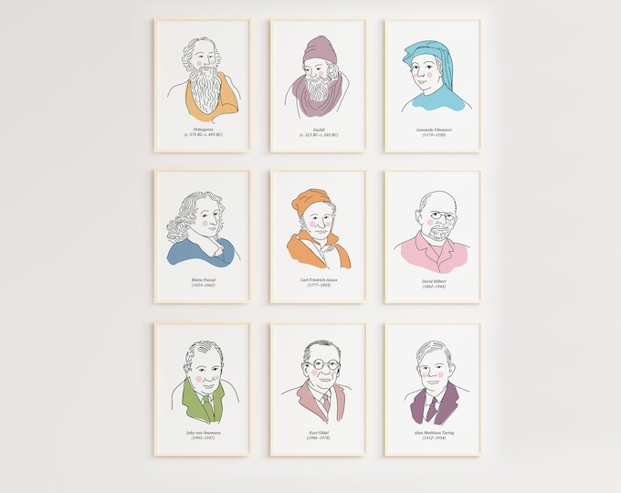 Famous Women Mathematicians Posters (set of 8) Printable, Science ...