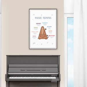 Music Tempos Poster, Music Theory for Classroom, Piano Room, Montessori ...