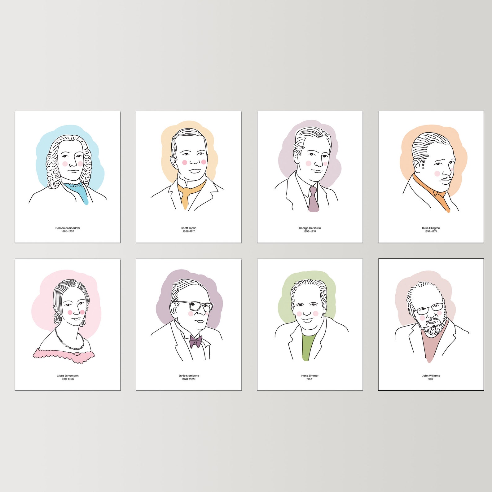 Classical Composers Poster Set: Music Classroom Decor (digital Download ...
