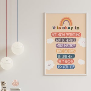 Emotional Learning Poster, Montessori Classroom Decor, Calm Down Corner It's Okay to Feel ...